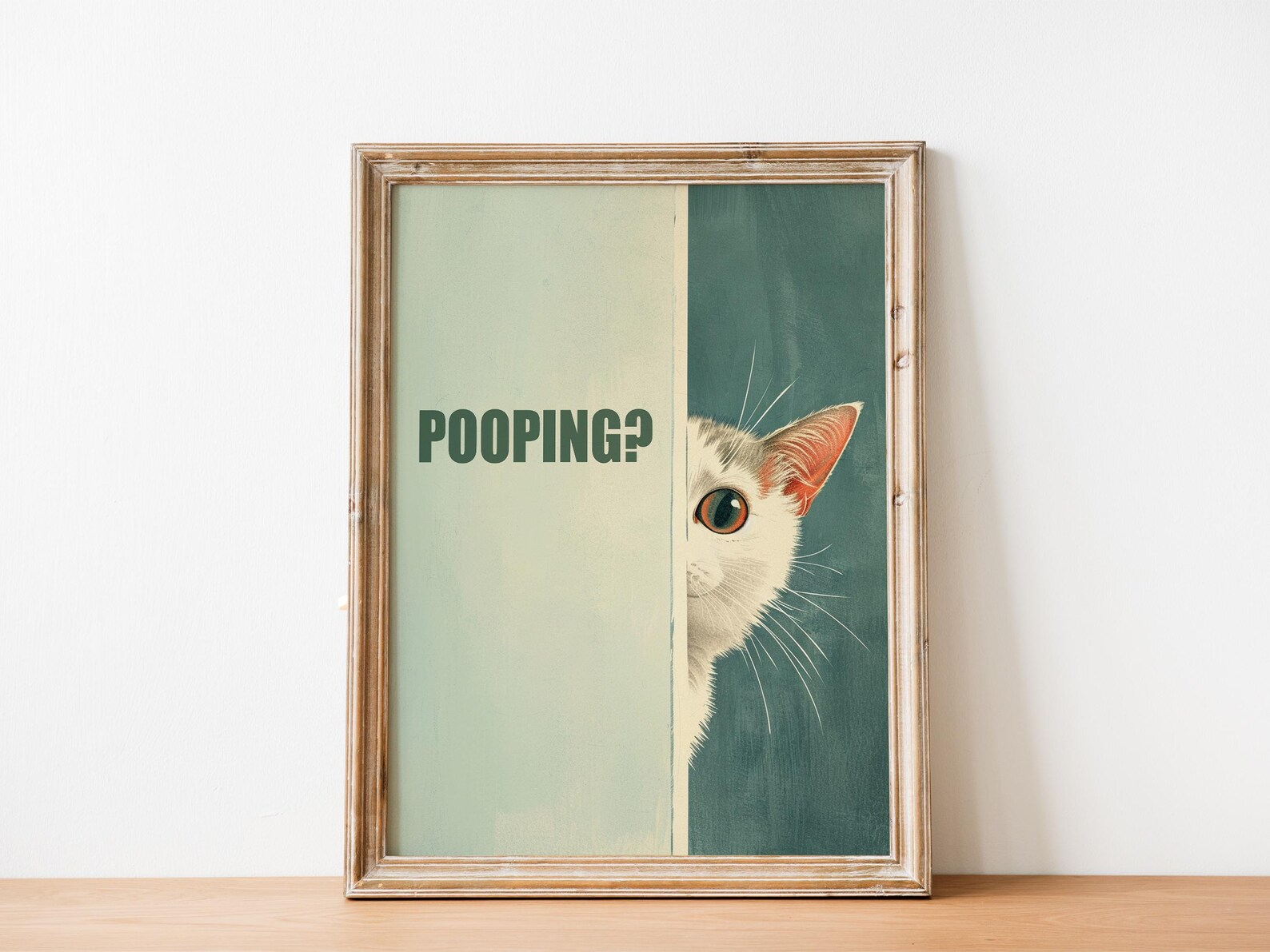 Are You Pooping Poster Printable Cat Bathroom Art Print Funny Toilet ...