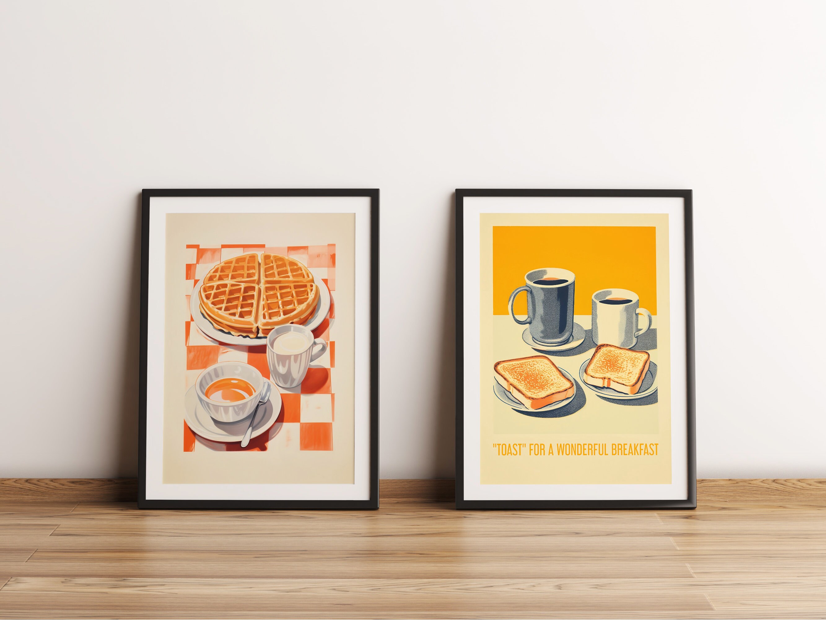Retro Food Wall Art Retro Kitchen Poster Set of 6 Donut Print Kitchen ...