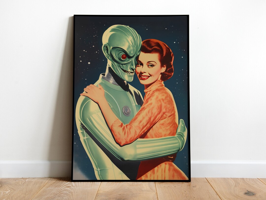 Alien Wall Art Sci Fi Poster Printable Alien Print Weird Alien Art ...