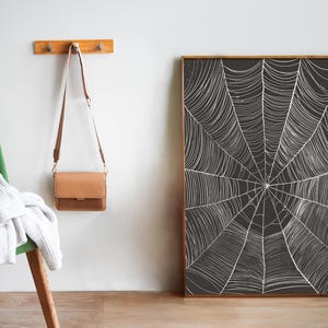 Spider Web Print Retro Halloween Wall Art Printable Halloween Decor ...