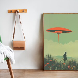 Retro UFO Poster Print Ufo Printable Art 50s 60s Alien Art Alien ...