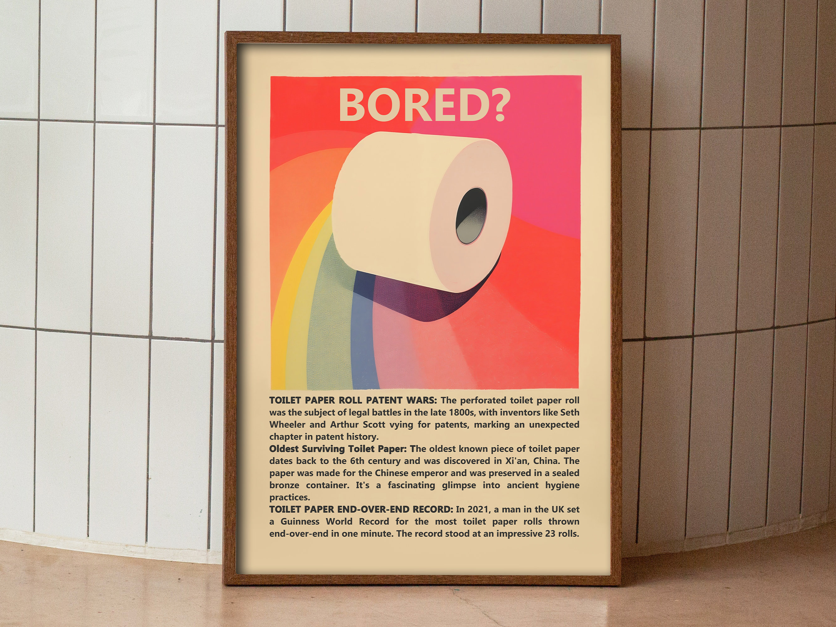 Bathroom Wall Art Retro Toilet Art Print Funny Bathroom Prints ...