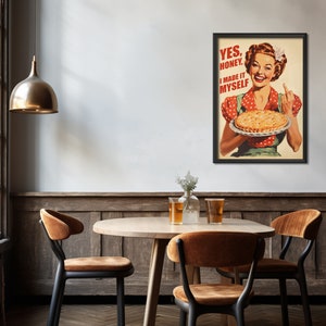 Retro Kitchen Art Printable Housewife Poster Made It Myself Poster ...
