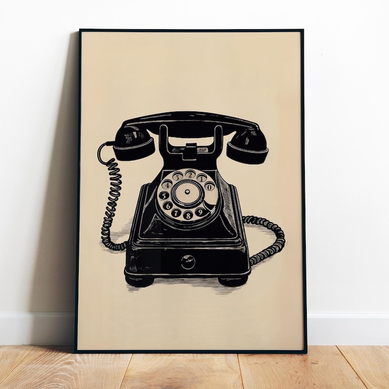 Telephone Print - Etsy
