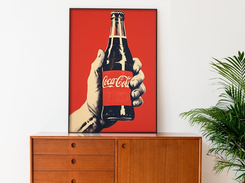 Vintage Coca-cola Print Retro Poster for Cafe Vintage Bar - Etsy