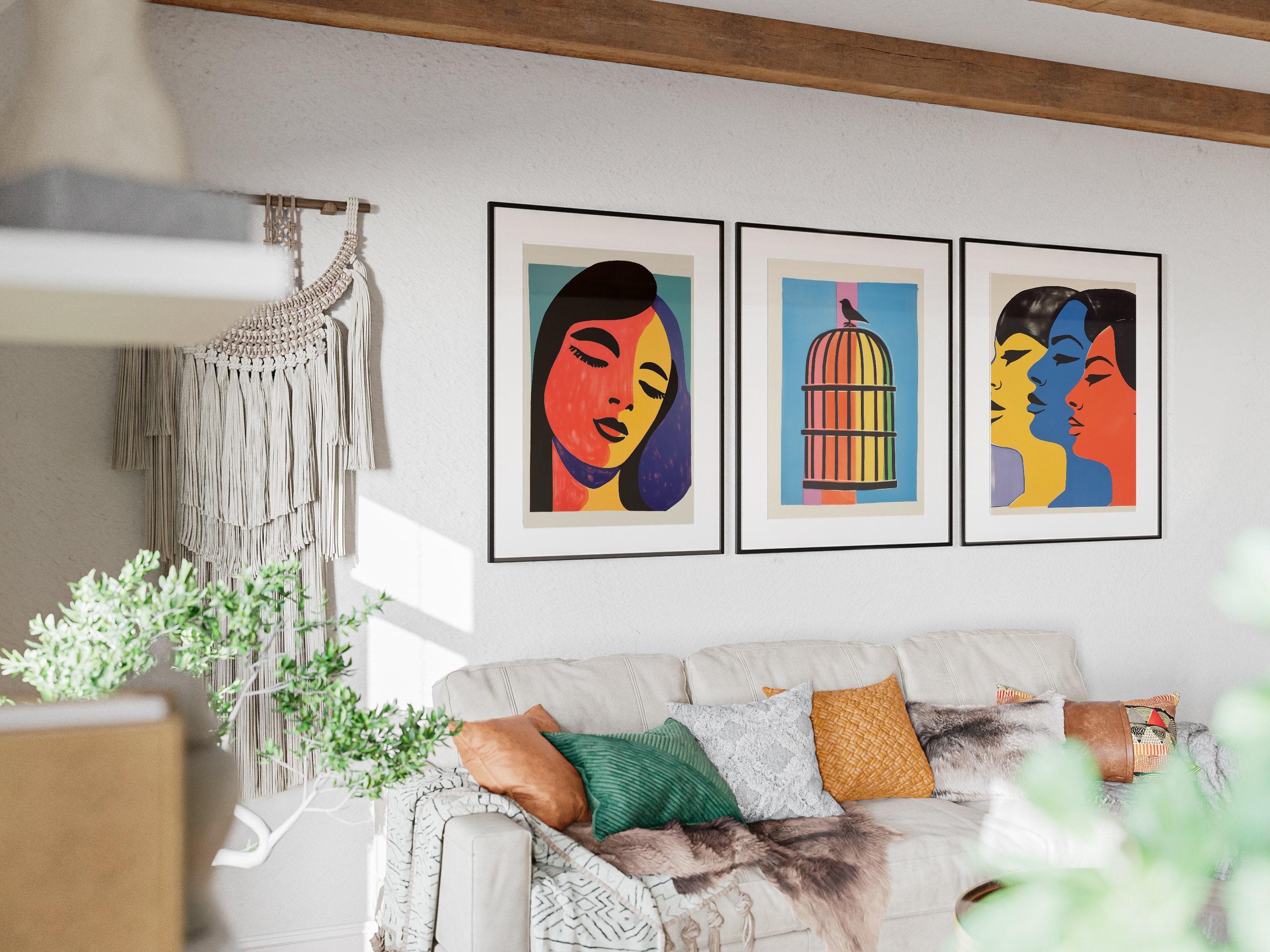 Maximalist Callery Wall Set of 20 Eclectic Wall Art Pink Poster Set ...