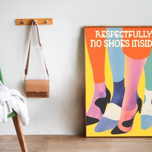 No Shoes Inside Print Entrance Printable Wall Art Take off Your Shoes ...