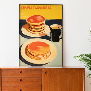 Pancakes Wall Art Breakfast Print Simple Pleasures Digital Print ...