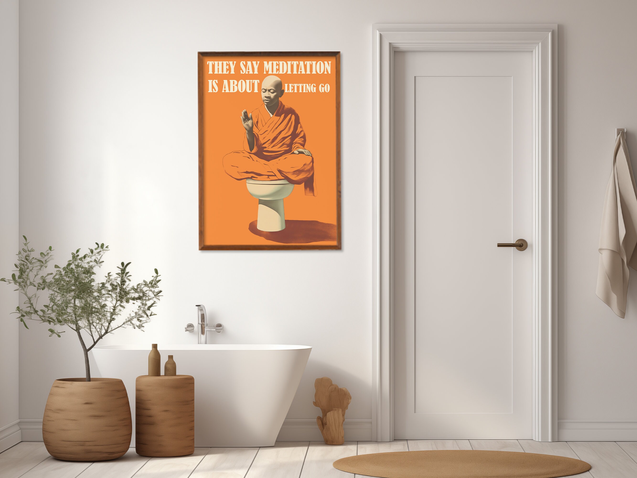 Funny Toilet Poster Funny Bathroom Wall Art Printable Let It Go Poster ...