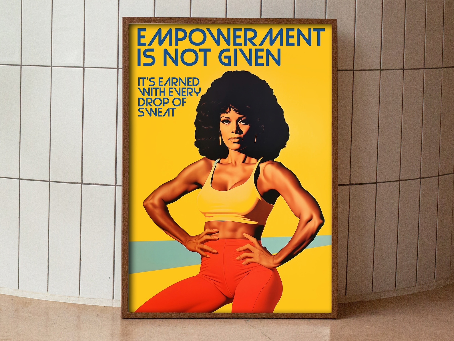 Printable Gym Wall Art 70s Poster Gym Art Print Fitness Girl Poster ...
