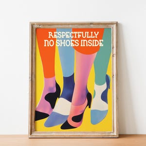 No Shoes Inside Print Entrance Printable Wall Art Take off Your Shoes ...