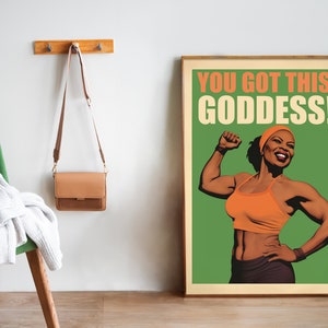 You Got This Poster Printable Female Gym Wall Art Black Girl Digital ...