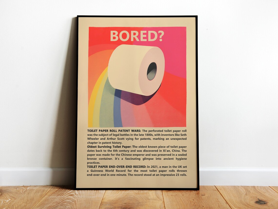 Bathroom Wall Art Retro Toilet Art Print Funny Bathroom Prints ...