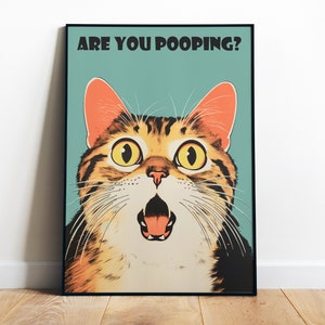 Are You Pooping Poster Printable Art for Toilet Digital Prints Funny ...