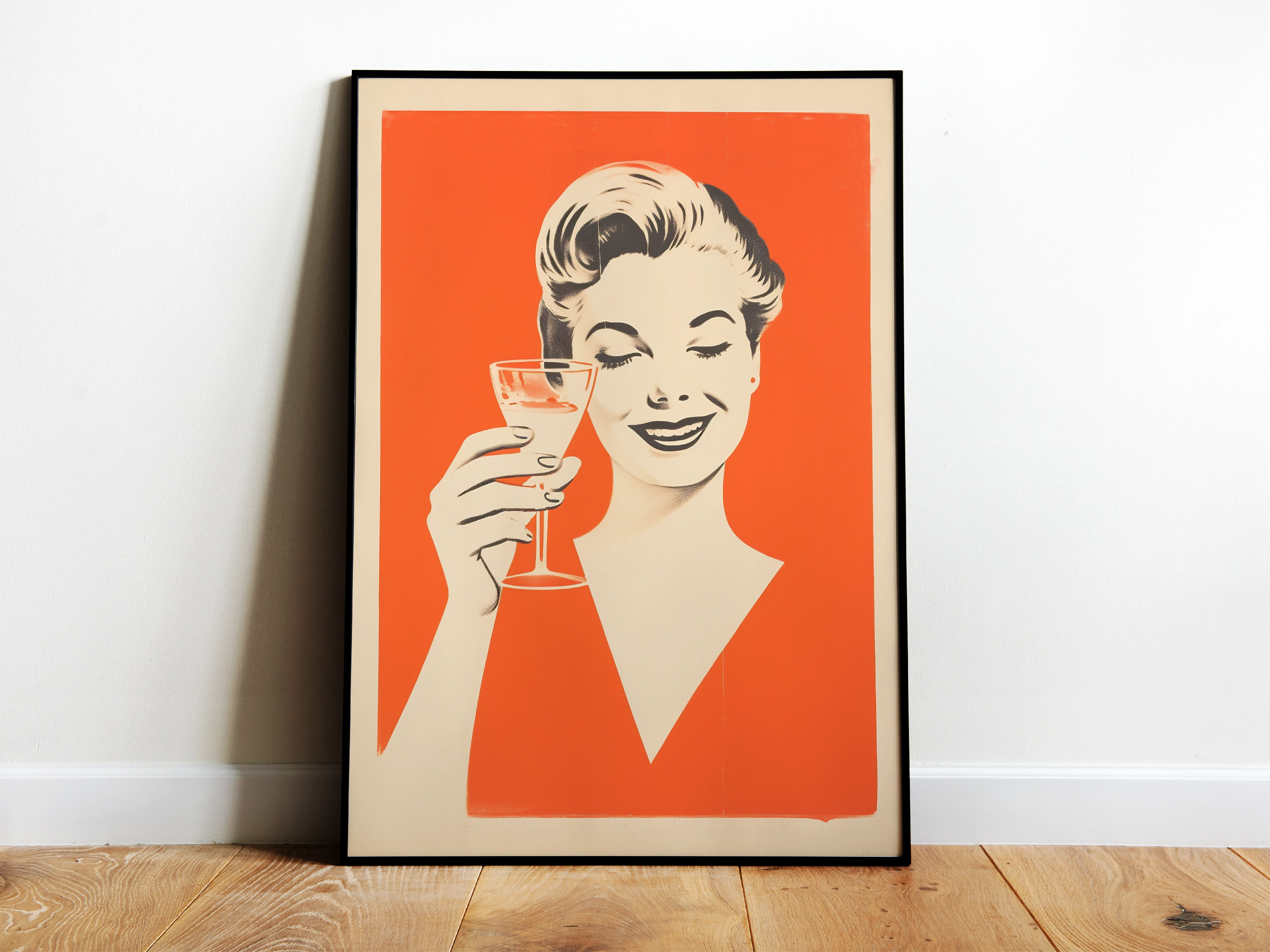 Retro Kitchen Wall Art Funny Posters 50s Cocktail Digital Print Bar ...