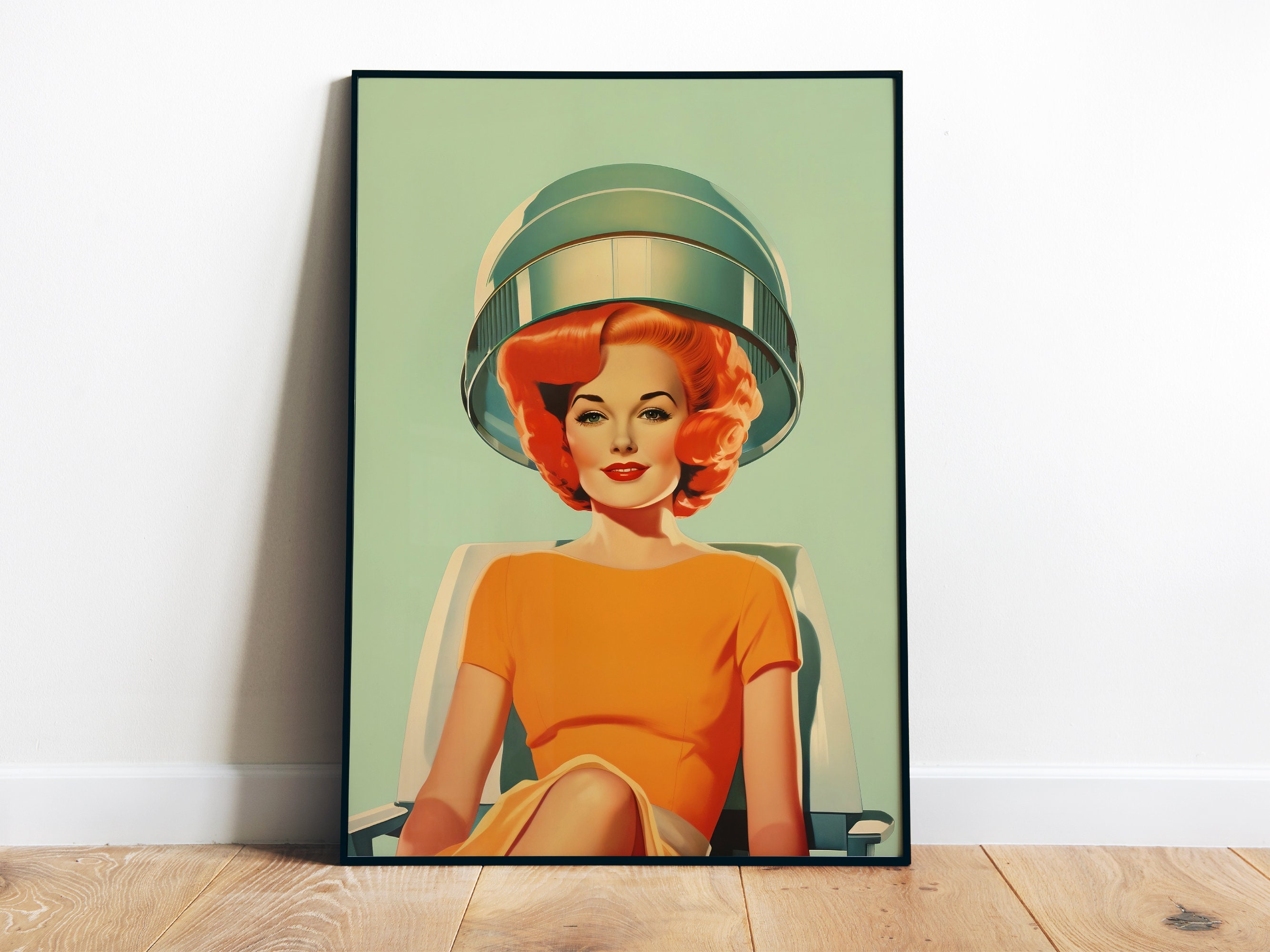 Hairdresser Wall Art Printable Retro Housewife Poster Vintage Beauty ...