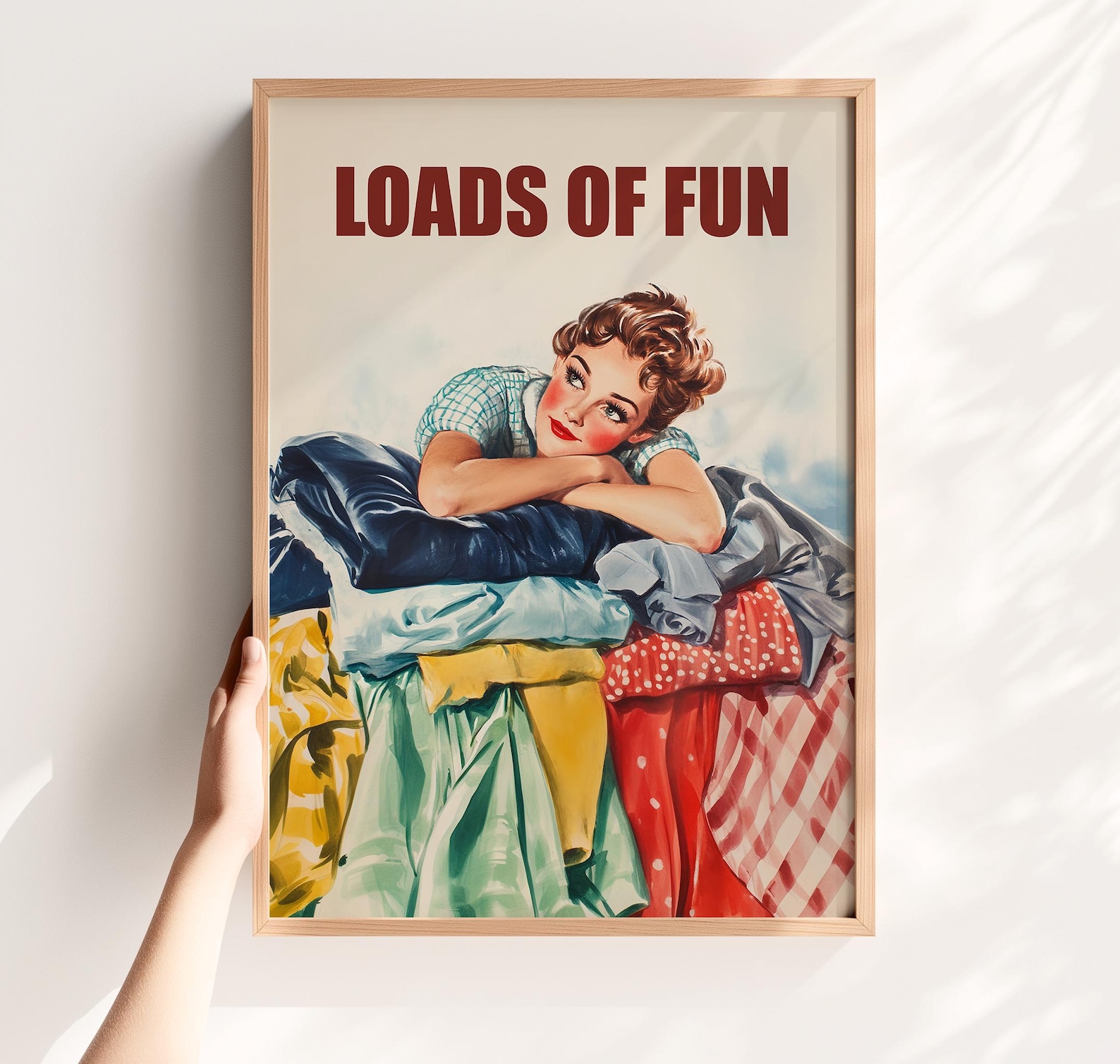 Loads of Fun Print Funny Laundry Wall Art Printable Utility Room Decor ...