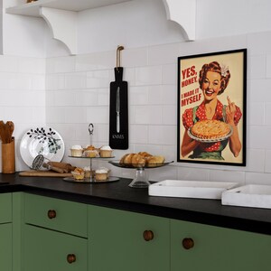 Retro Kitchen Art Printable Housewife Poster Made It Myself Poster ...