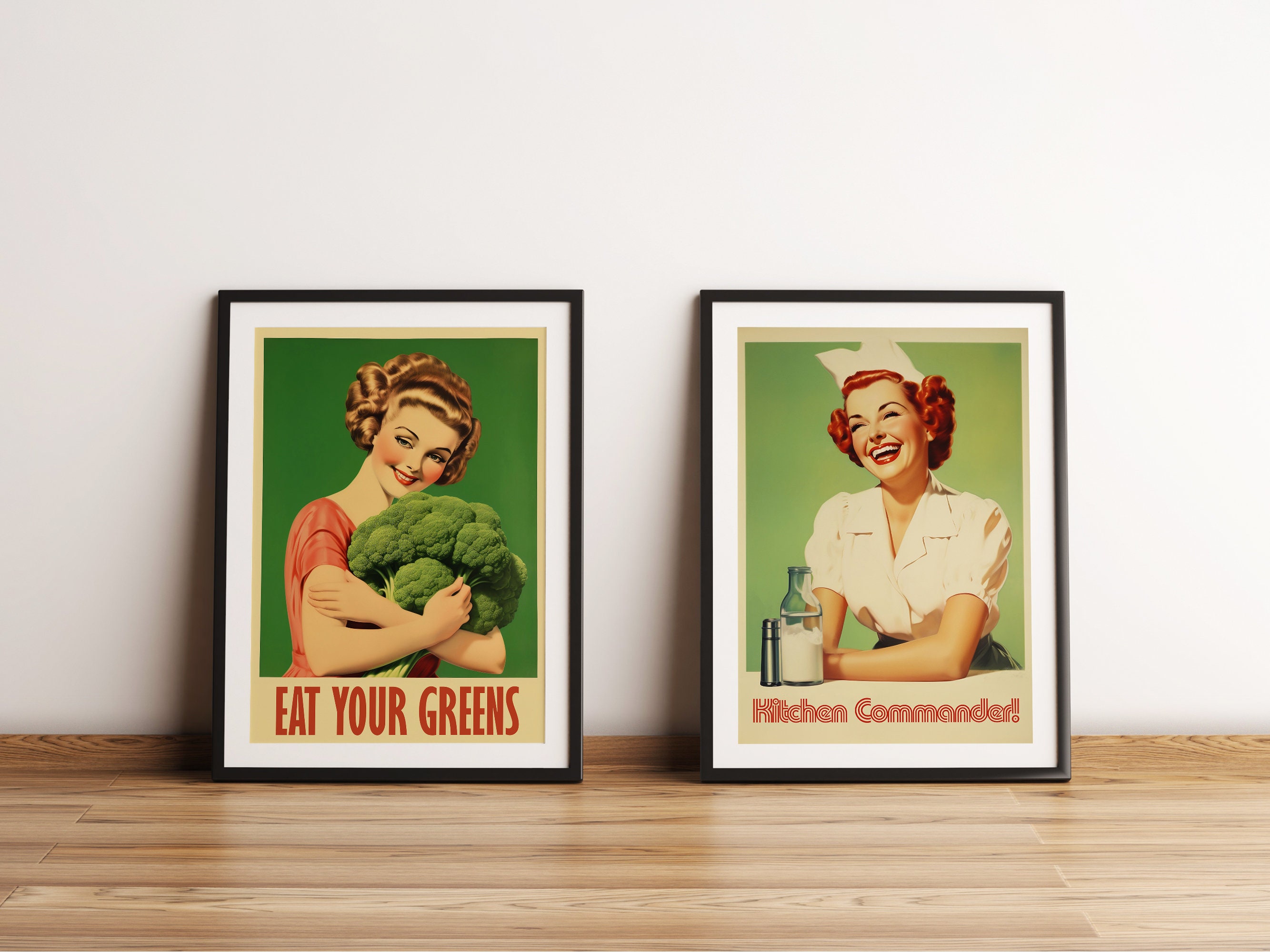Funny Kitchen Print Set of 6 Retro Kitchen Print Hostess Gift Print Set ...