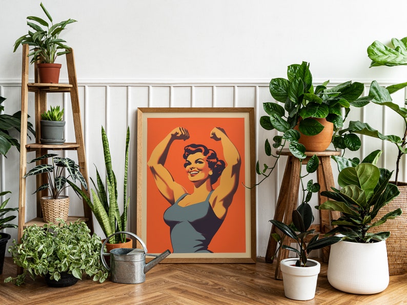 Retro Gym Poster Gym Art Print Gym Wall Art Download Retro - Etsy