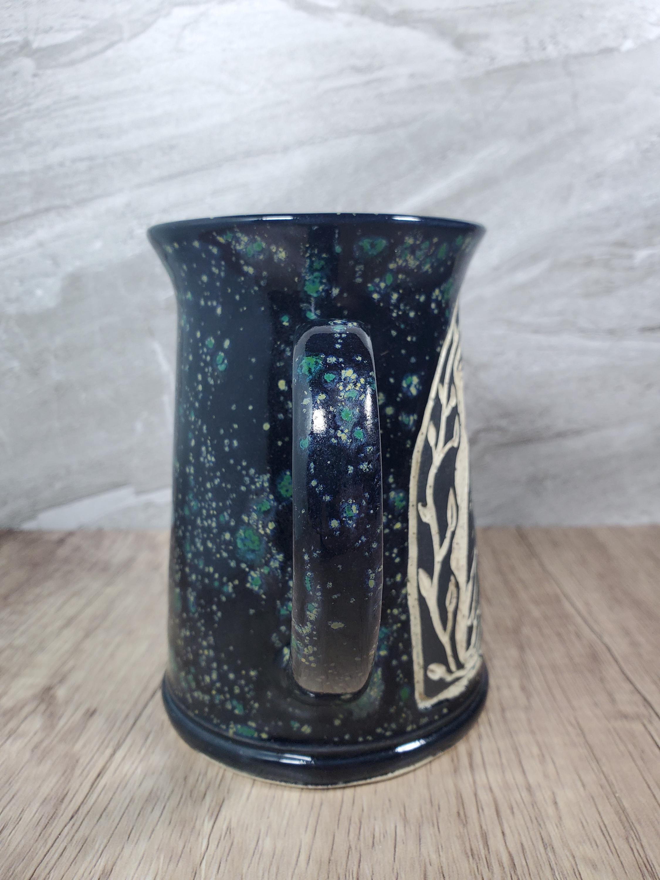 Ceramic Sgraffito Bird Mug, Handcrafted Ceramic Mug, Sgraffito Mug - Etsy