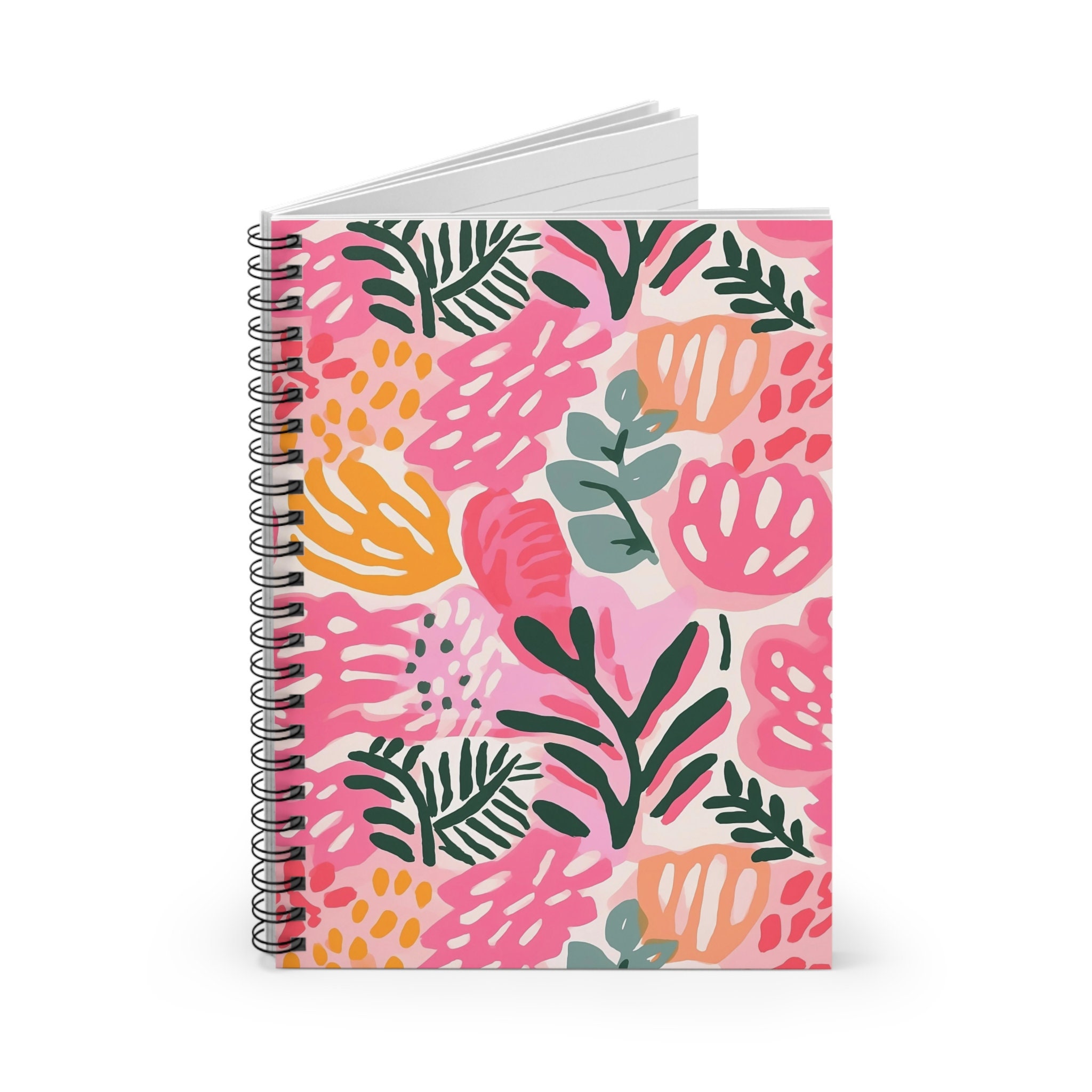 Preppy Pink Spiral Notebook Journal, Ruled Line sold by Mole | SKU ...