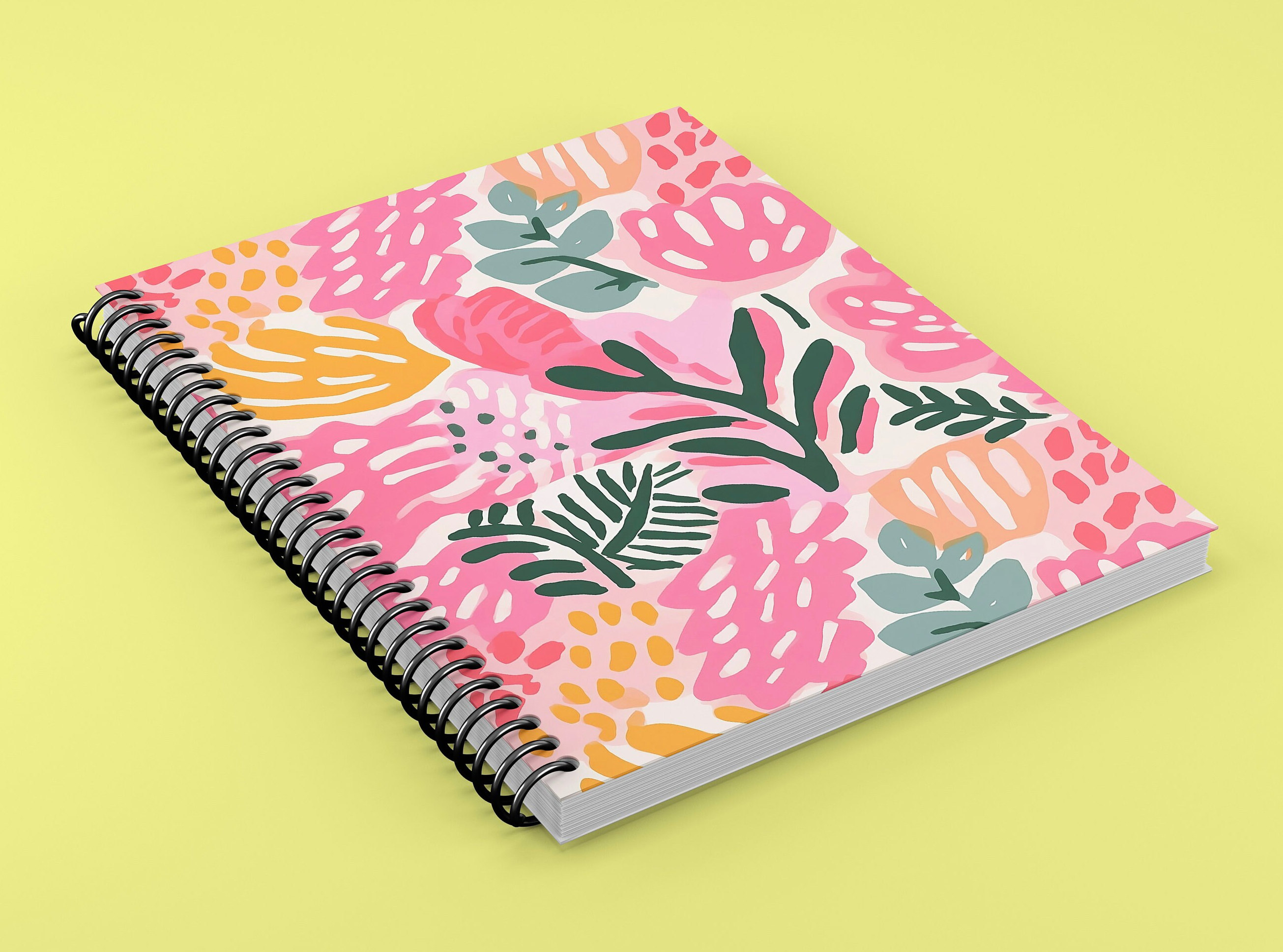 Preppy Pink Spiral Notebook Journal, Ruled Line sold by Mole | SKU ...