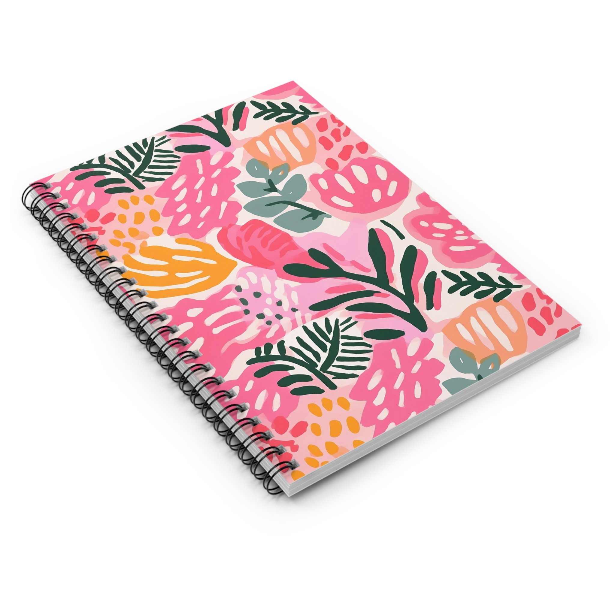 Preppy Pink Spiral Notebook Journal, Ruled Line sold by Mole | SKU ...