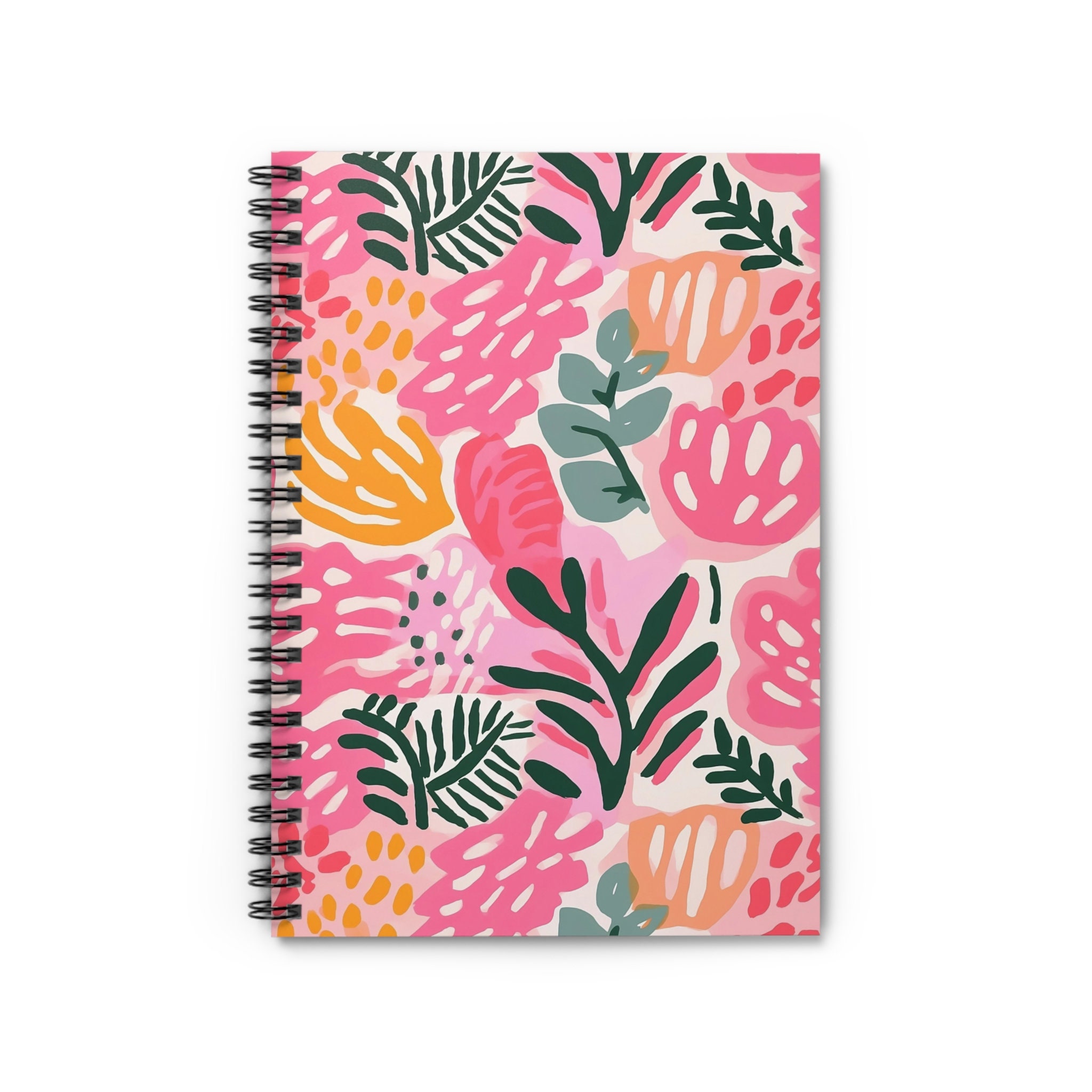 Preppy Pink Spiral Notebook Journal, Ruled Line sold by Mole | SKU ...