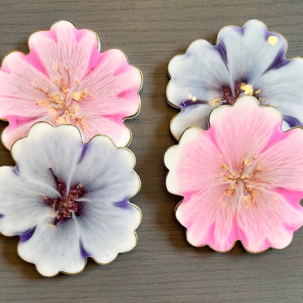 Resin Flower Coaster - Etsy