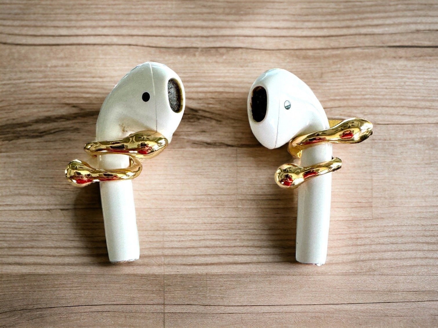 Airpods Earrings | Yellow or White Gold Plated Airpods | Wrap Earrings ...
