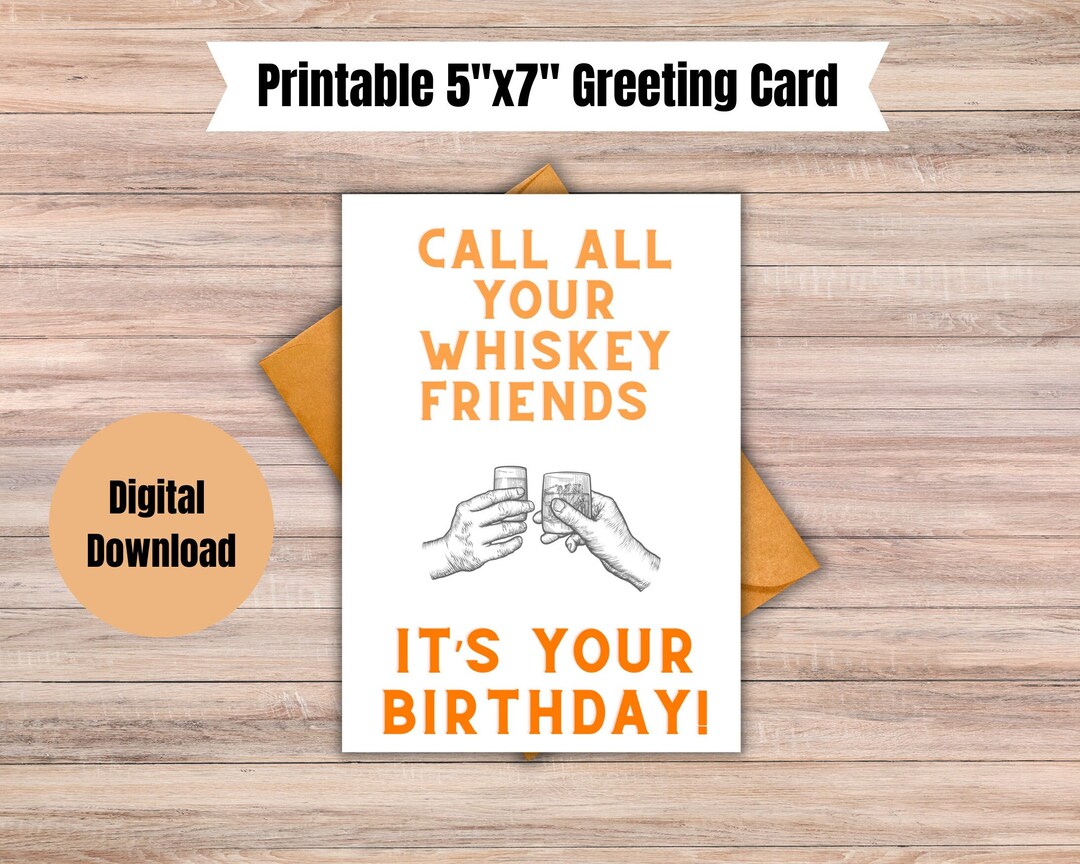 Whiskey Friends Birthday Greeting Card | Morgan Wallen Inspired ...