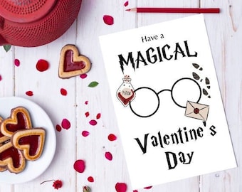 Wizard Class Valentine's Day Cards, Magical Valentine's Day, Printable ...