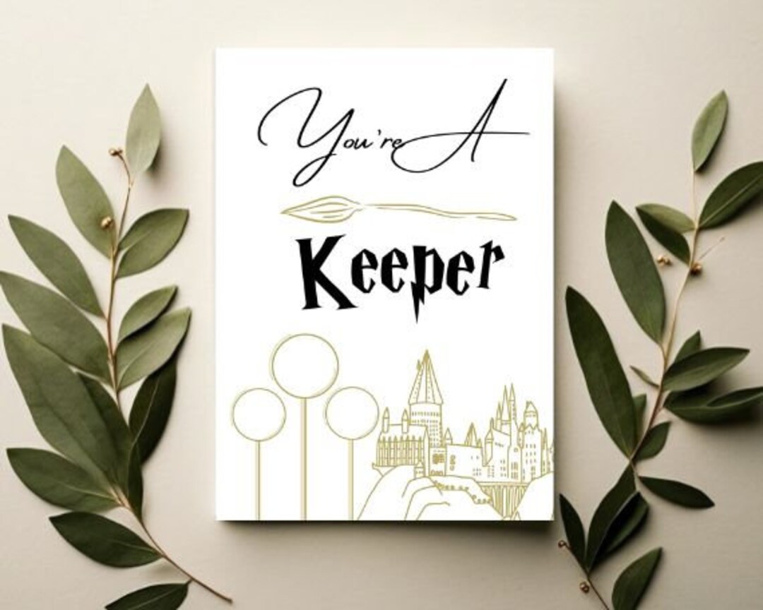 Printable HP Wizard Broomstick Card, Wizarding World Birthday or ...