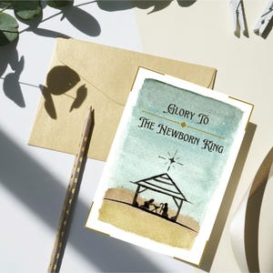 Printable Christian Nativity Scene Christmas Card, Nativity Scene ...