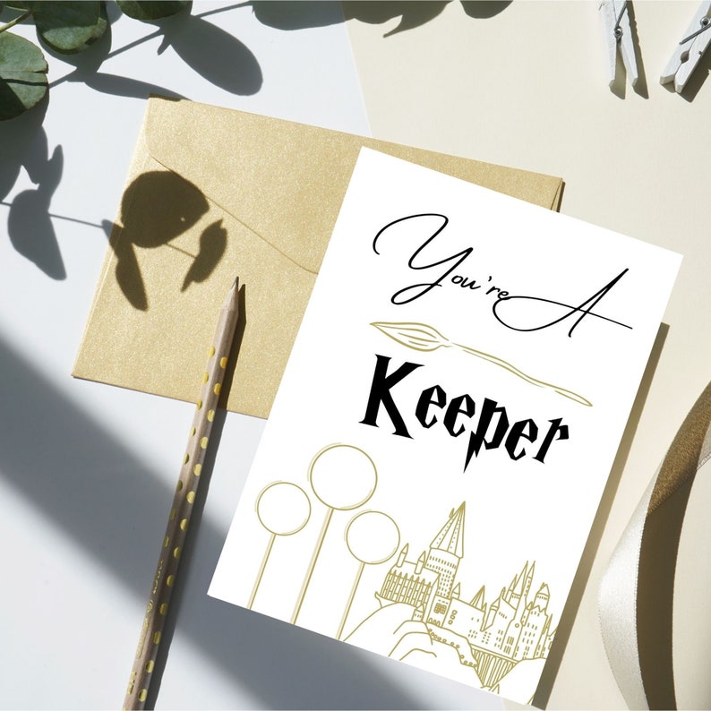 Printable HP Wizard Broomstick Card, Wizarding World Birthday or ...