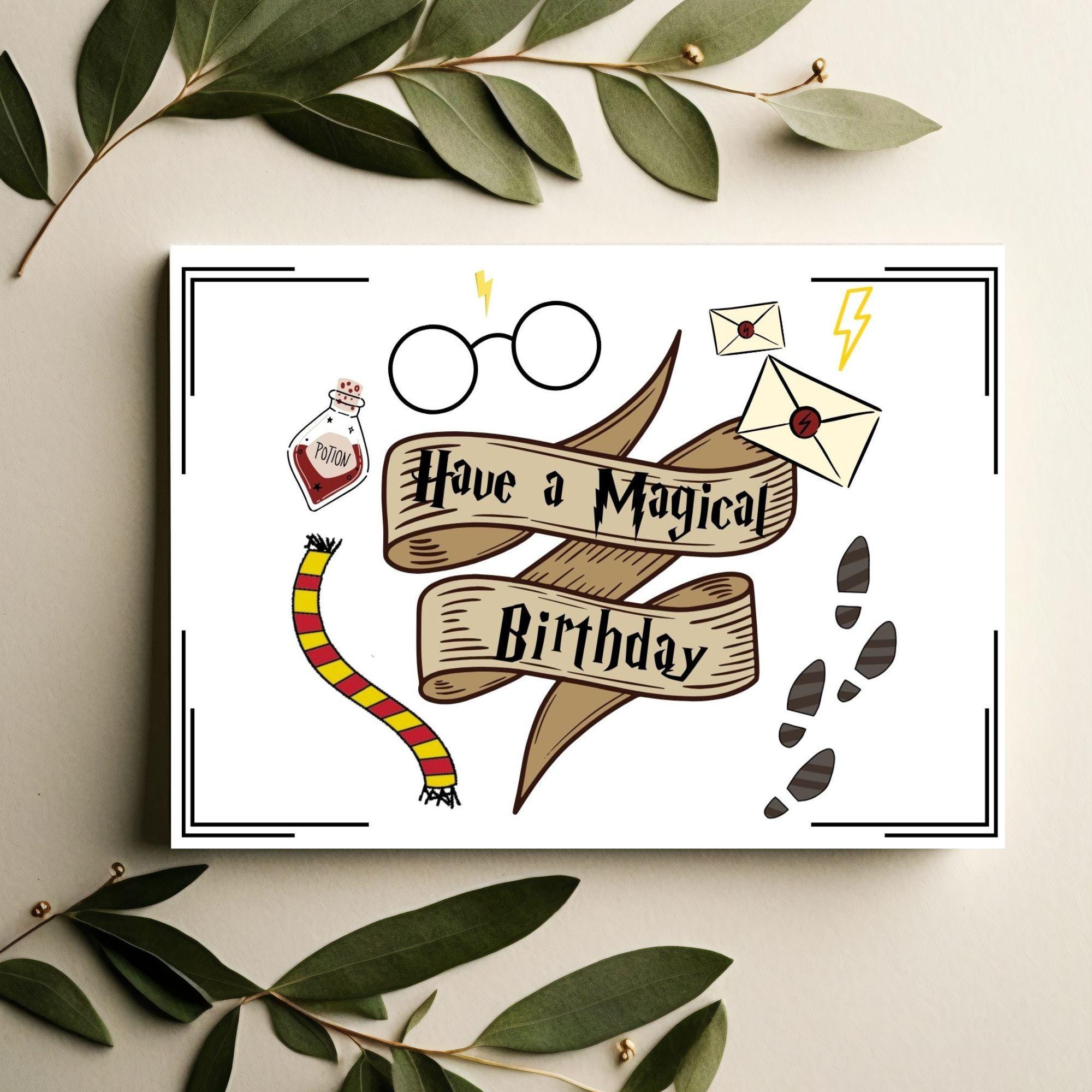 Birthday Card for Wizarding World Fans, Have a Magical Birthday, Potter ...