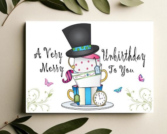 Have a Very Merry Unbirthday, Alice and Wonderland Themed Mad Hatter ...