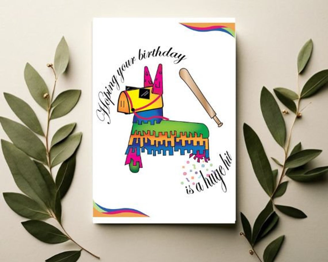 Funny Piñata Birthday Card Funny Birthday Card for Children - Etsy
