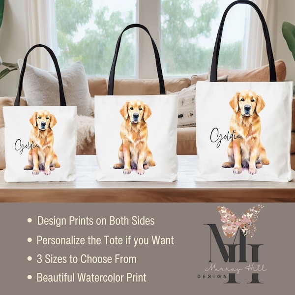 Custom Tote Bag Golden Retriever - Etsy