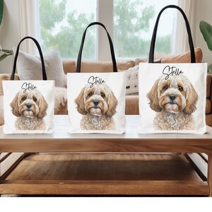 Custom Cockapoo Dog Tote, Personalized Dog Mama Gift, Animal Lover ...