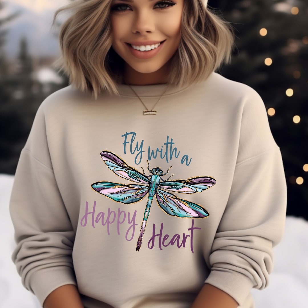 Dragonfly Crewneck Sweatshirt, Cottagecore Gift for Her, Insect Tshirt ...