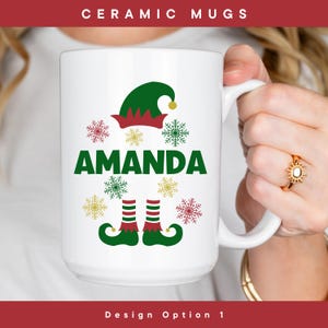 Personalized Elf Mug, Custom Christmas Mug, Holiday Gift Mug, Secret ...