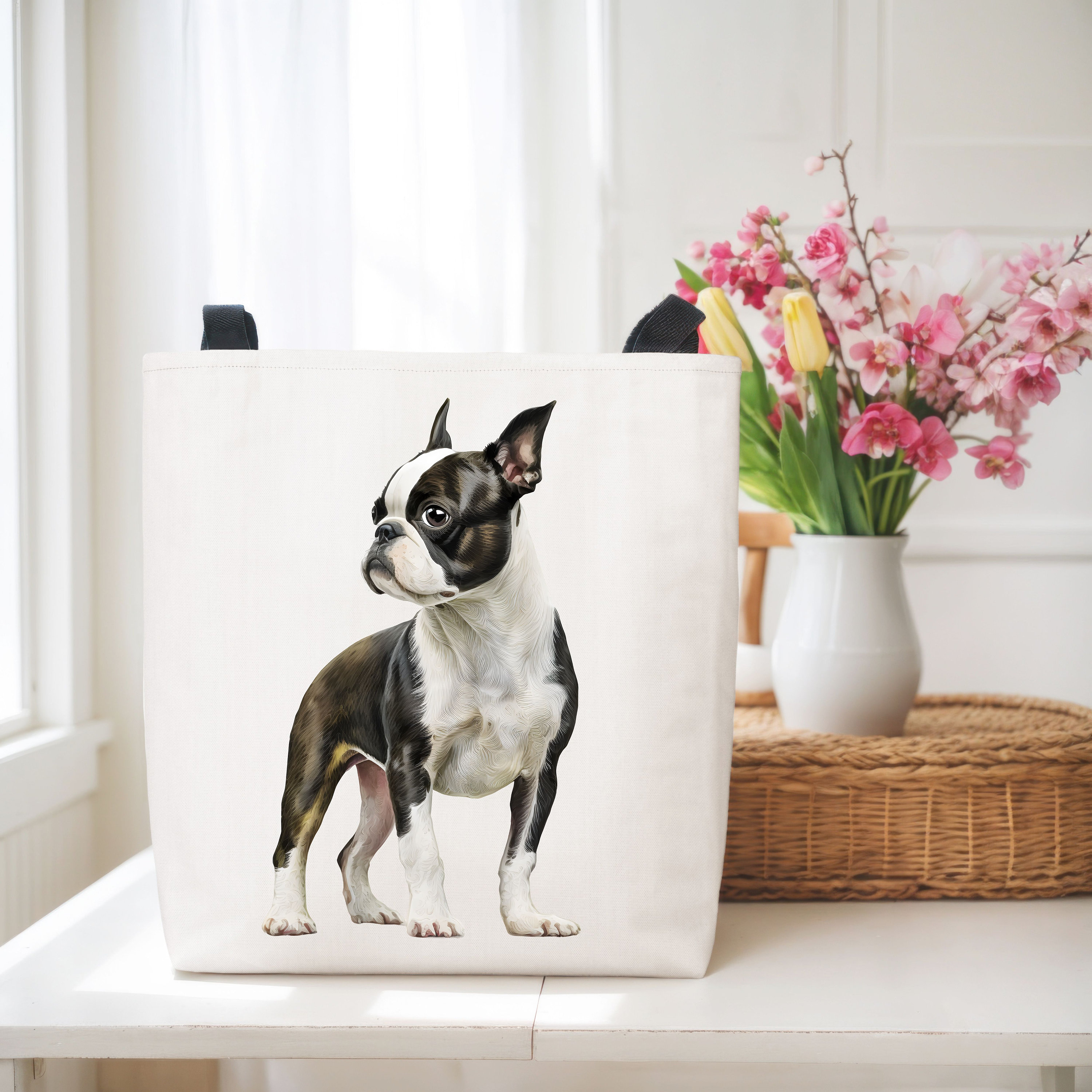 Custom Boston Terrier Tote Personalized Dog Mama Gift Animal - Etsy