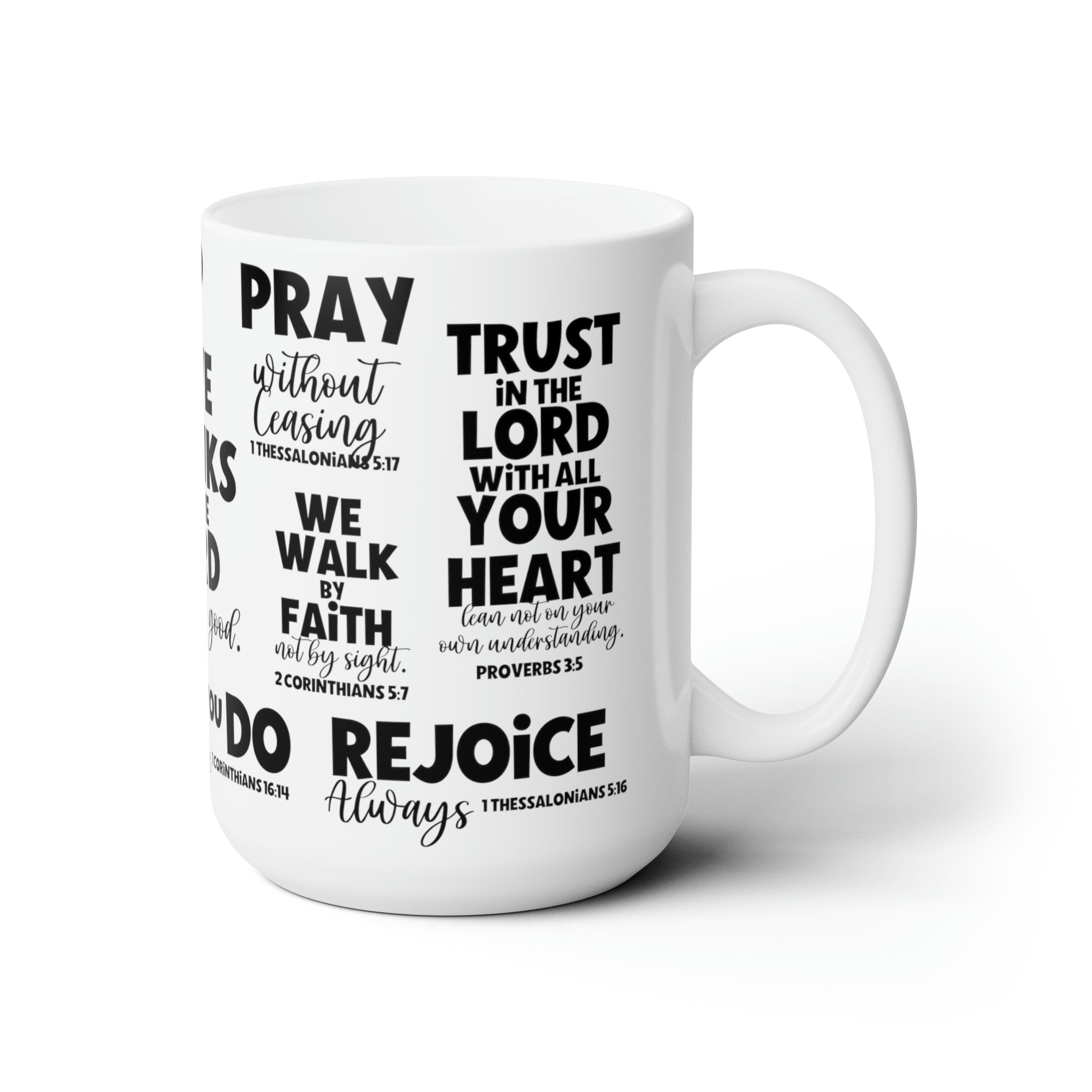 Bible Verse Ceramic Mug, Inspirational Coffee Cup Gift, Christian ...