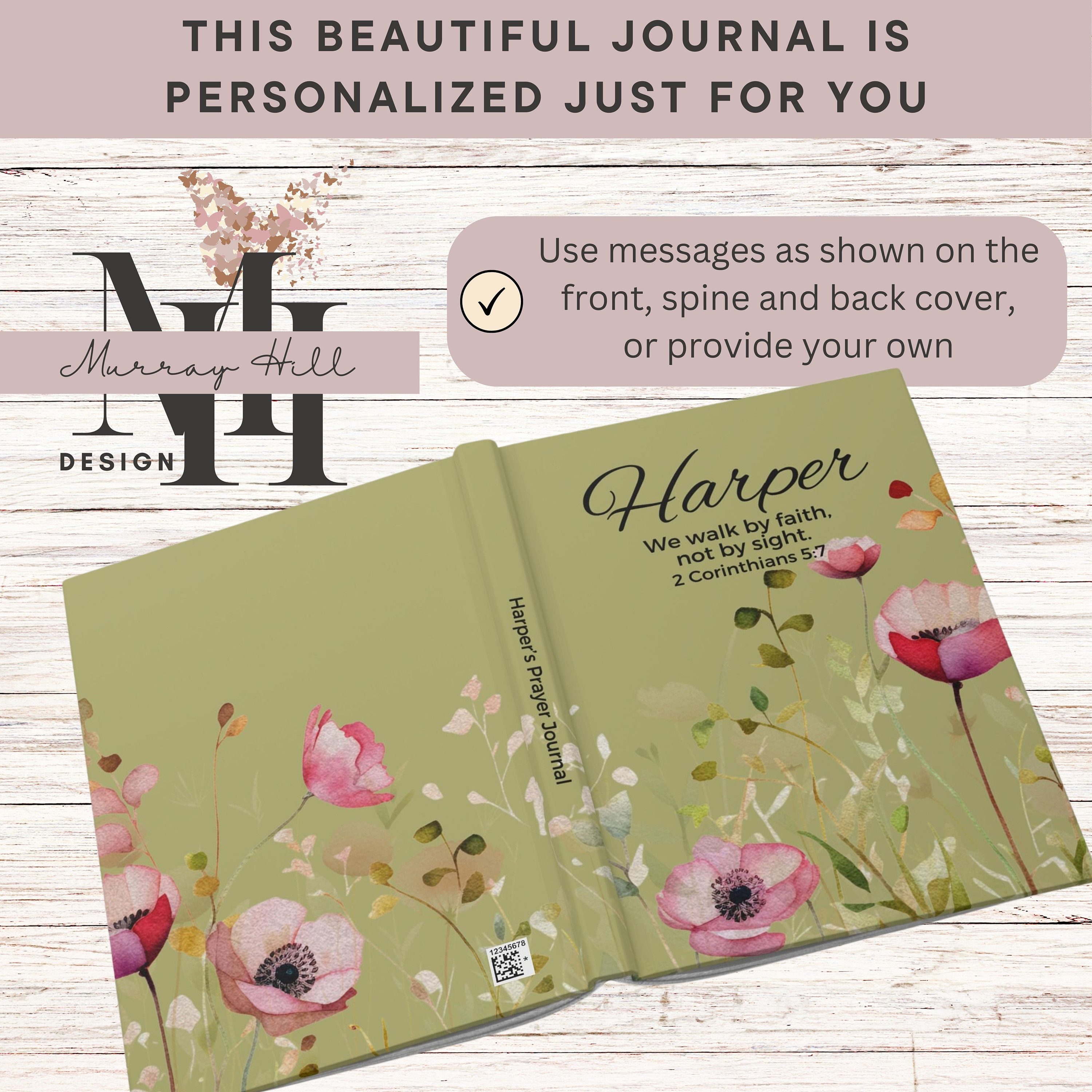 Custom Christian Journal for Sermon Notes Personalized Prayer Journal ...
