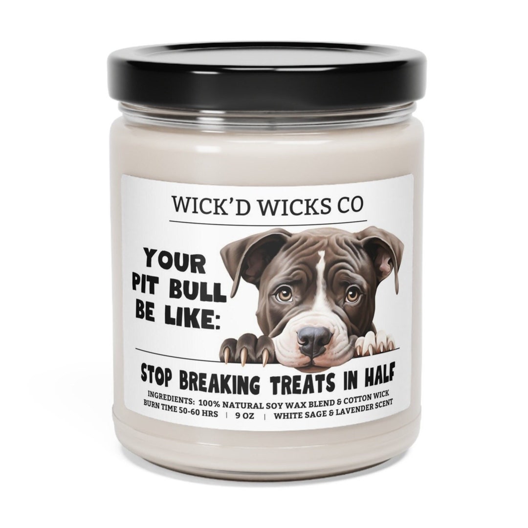 Custom Gift Dog Mom Funny Candle Pit Bull Dog Mom Gift Bully Dog Mom ...