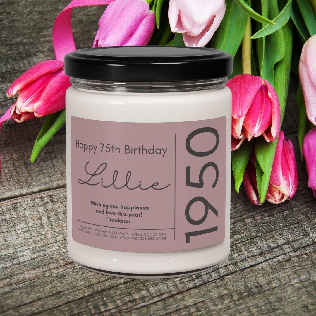 Personalized Candle Gift Happy Birthday Candle Scented Candle Gift ...