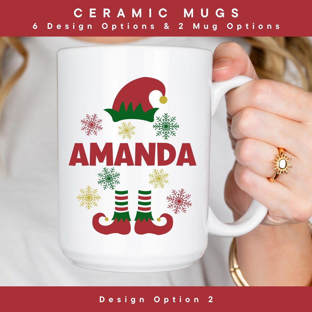 Personalized Elf Mug, Custom Christmas Mug, Holiday Gift Mug, Secret ...