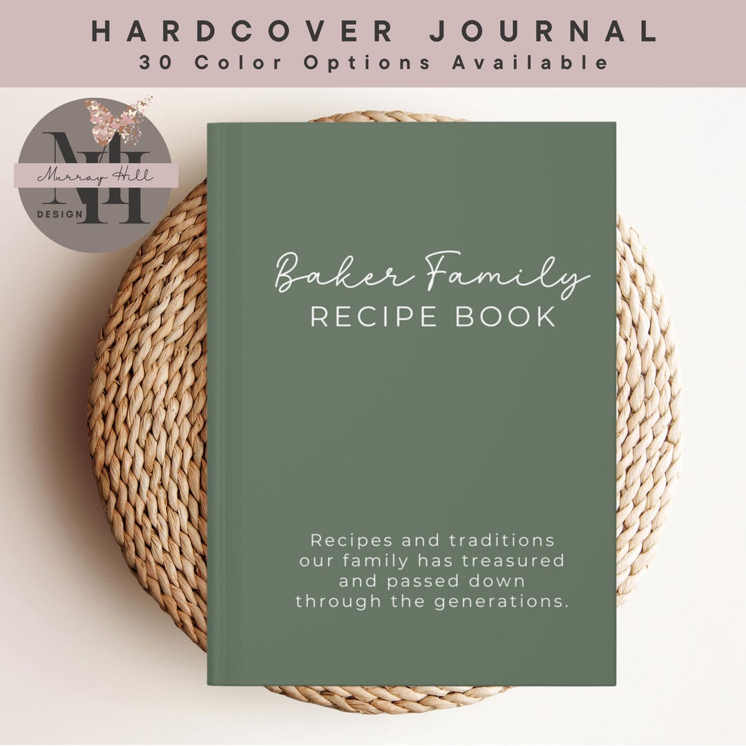 Personalized Blank Recipe Book to Record Family Recipes and Traditions ...